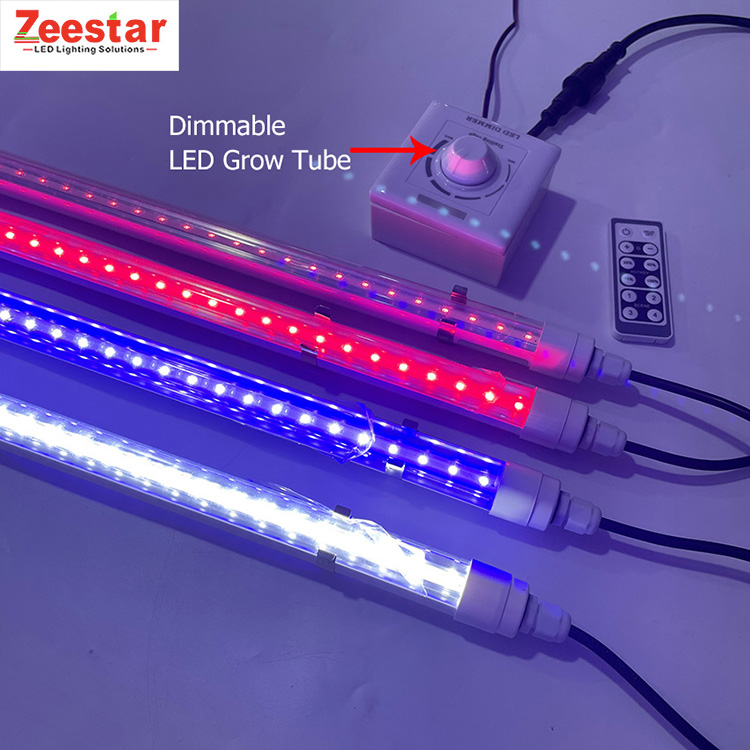 T8 waterproof led grow tube light adjustable spectrum