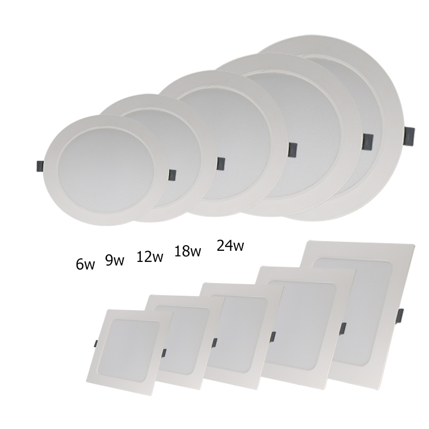 9w 12w led recessed downlight ultra thin slim ceiling round led panel light